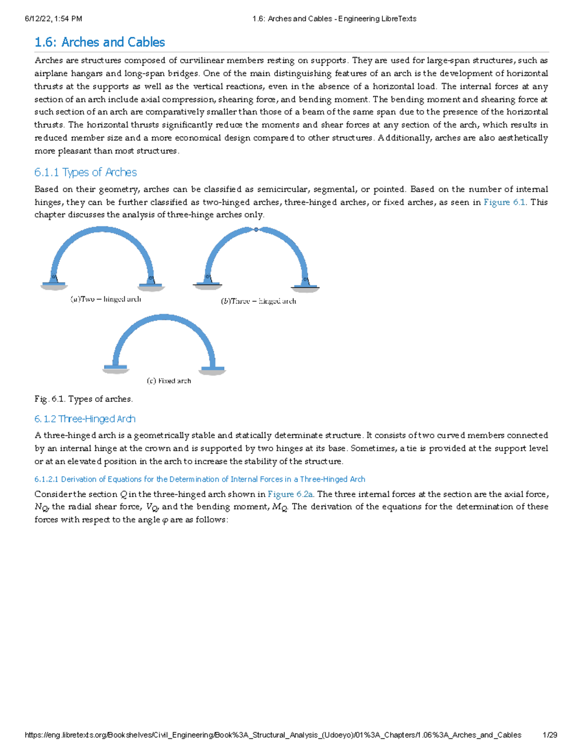 Lecture Notes on Mechanics: Parabolic Cables and Arches Analysis - Studocu