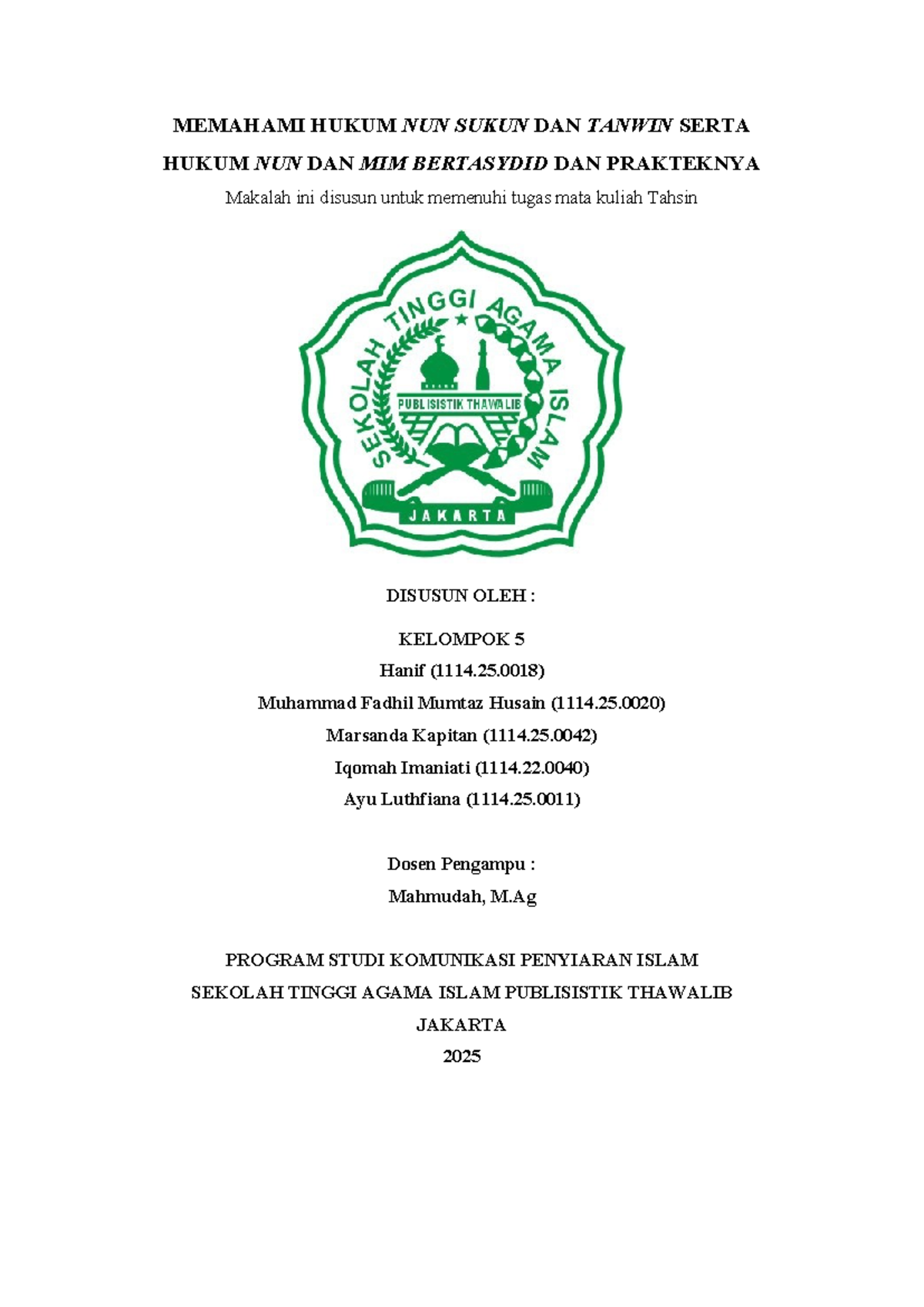 Memahami Hukum NUN Sukun dan Tanwin serta NUN dan MIM Bertasydid ...