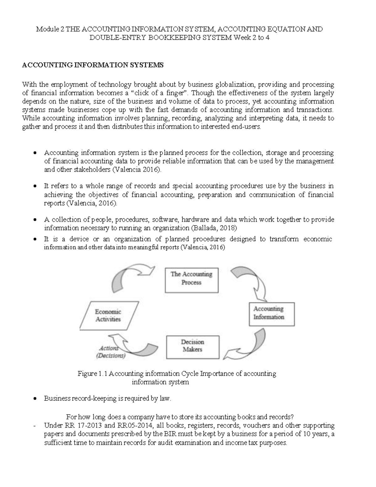 ACC-101 Module 2: Accounting Information Systems & Bookkeeping - Studocu