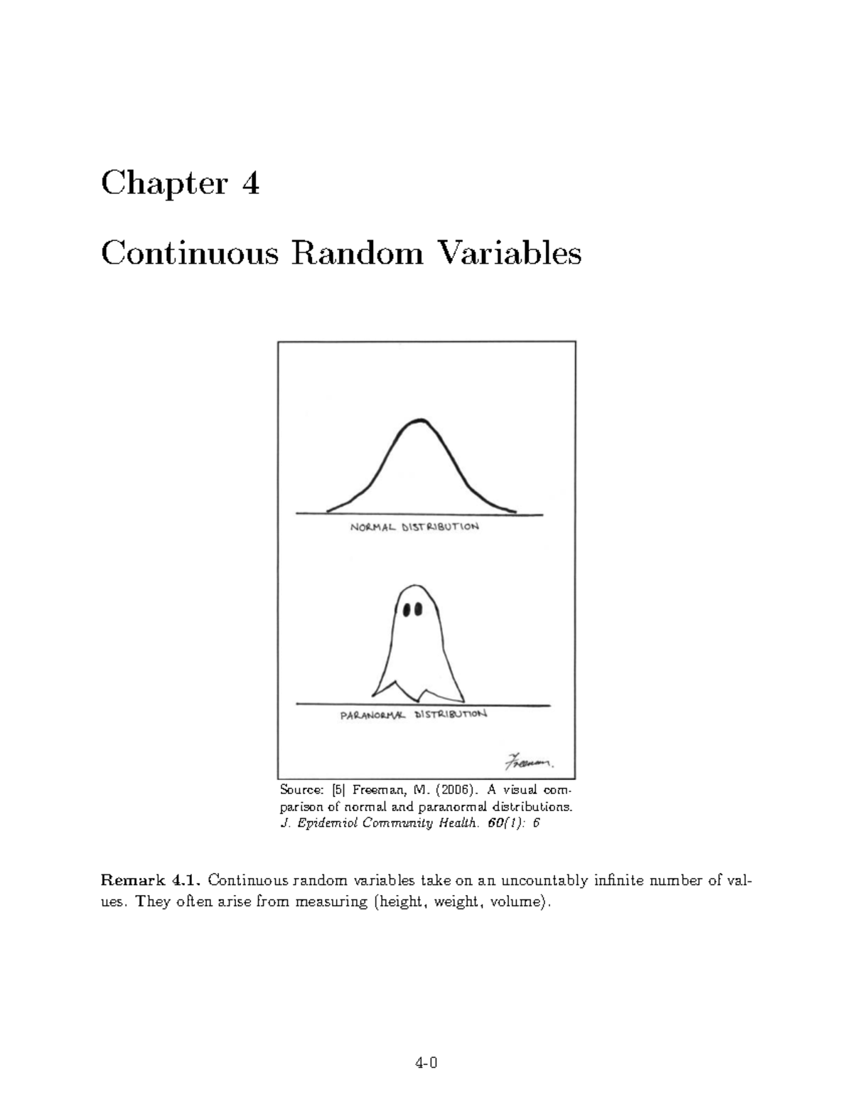 IE 230 Class Notes: Chapter 4 - Continuous Random Variables ...