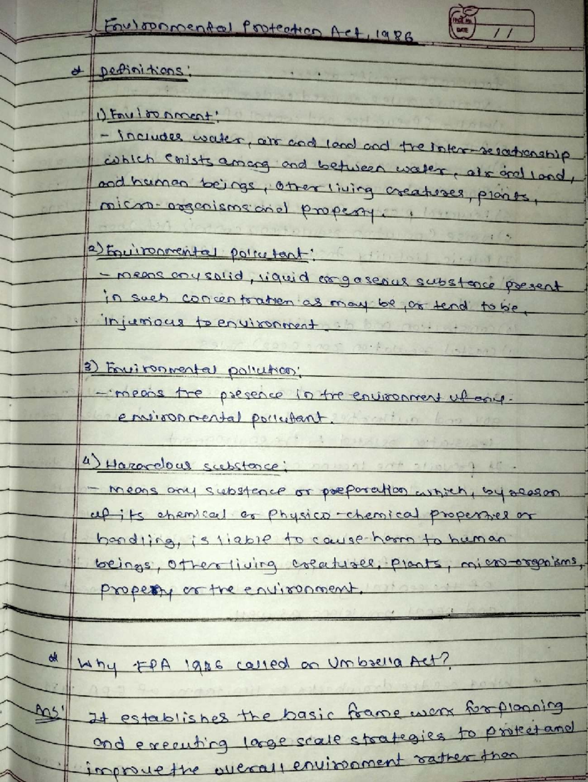 ELA 5 - Water Pollution Control Act, 1986: Key Insights and Analysis ...