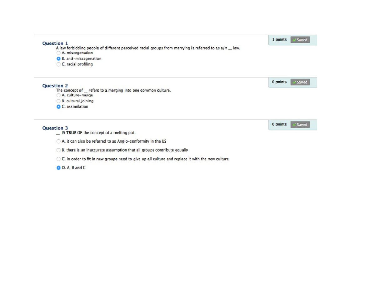 SSCI 316 Quiz 2 - Concepts of Race, Culture, and Immigration - Studocu