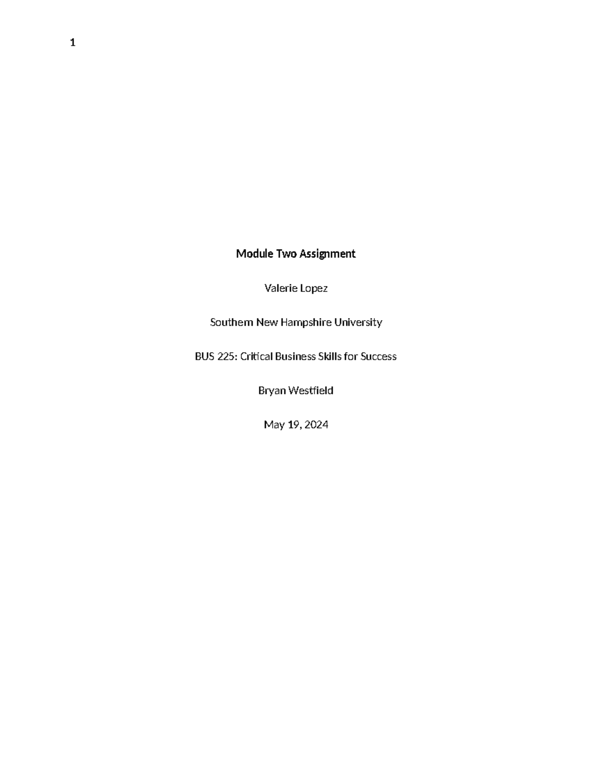 2-1 Assignment - Making Difficult Decisions Using Data - 1 Module Two Assignment Valerie Lopez ...