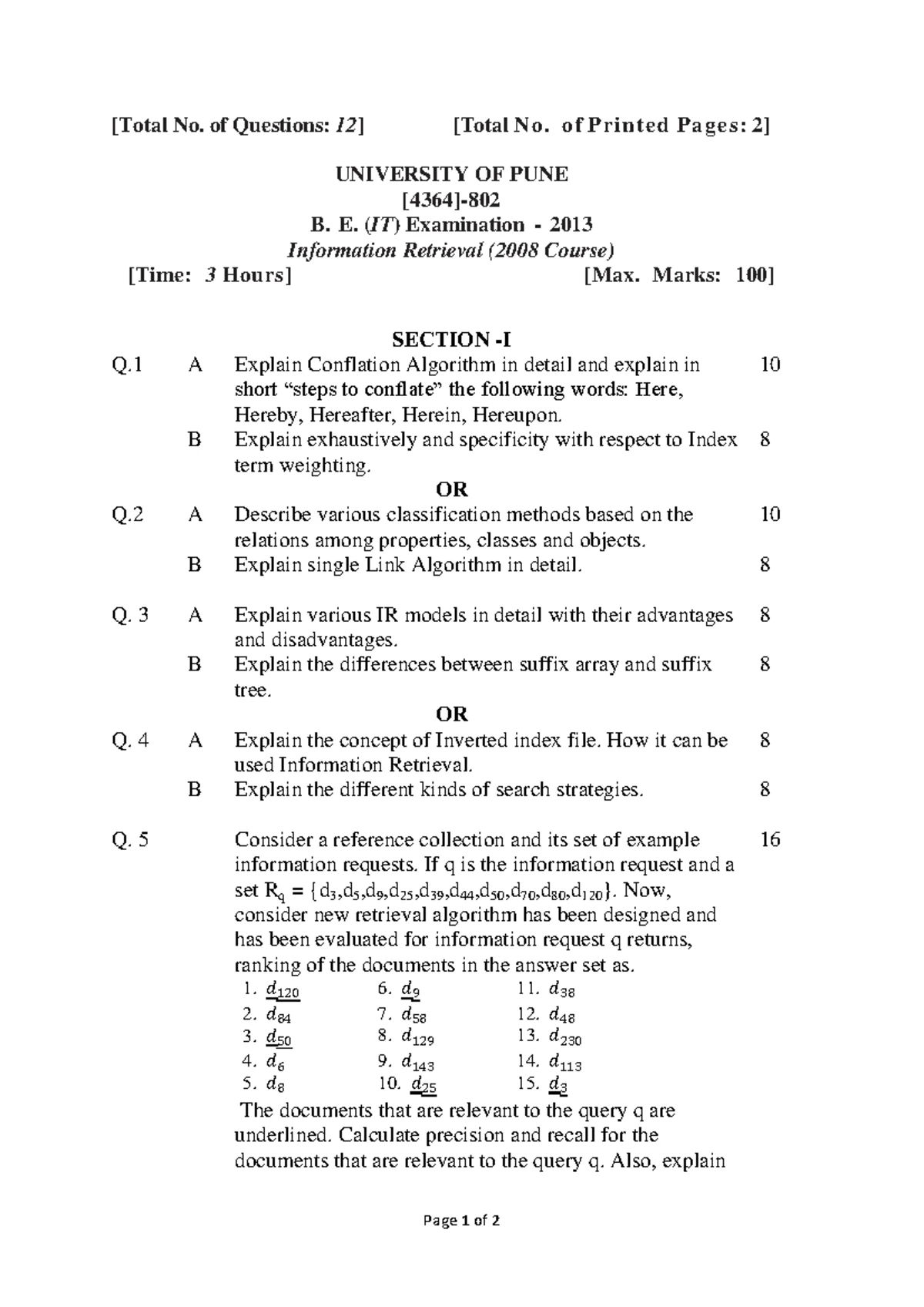 IR Paper 22 - Pyq - Total No. of Questions : SEAT No. : No. of Pages ...