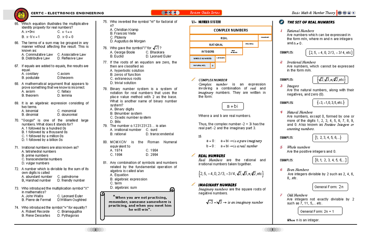 Basic Math: Number Theory & Properties - Study Guide - Studocu