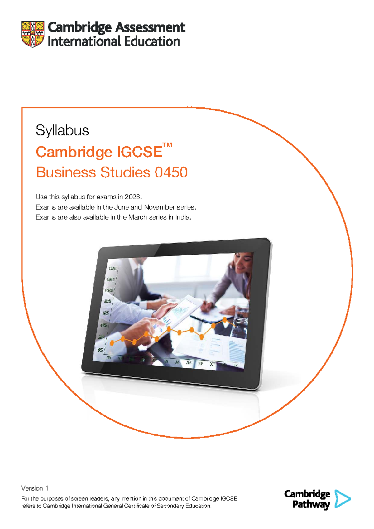 Cambridge IGCSE Business Studies 0450 Syllabus Overview for 2026 - Studocu