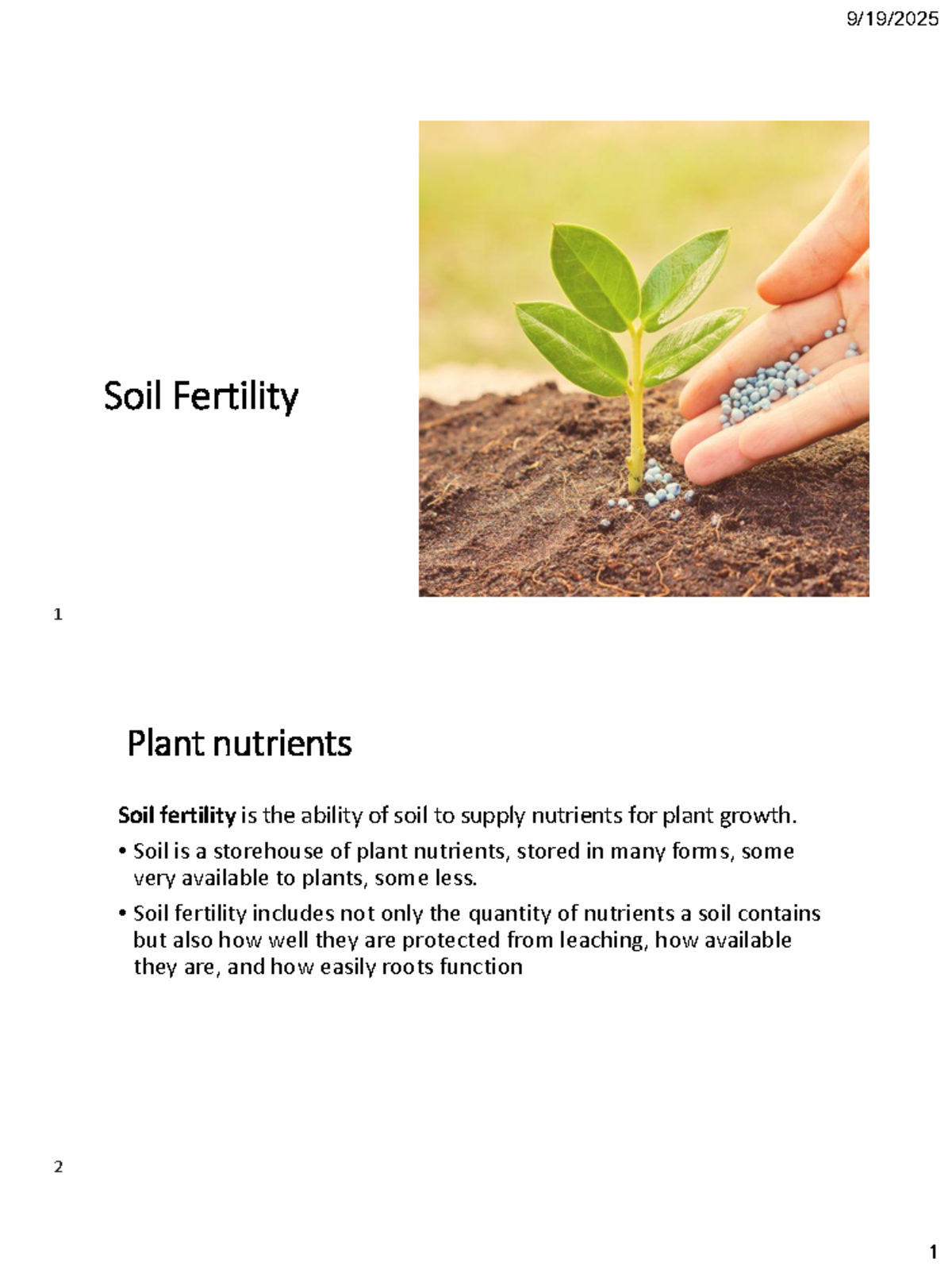 Understanding Soil Fertility and Plant Nutrients: Essential Elements ...