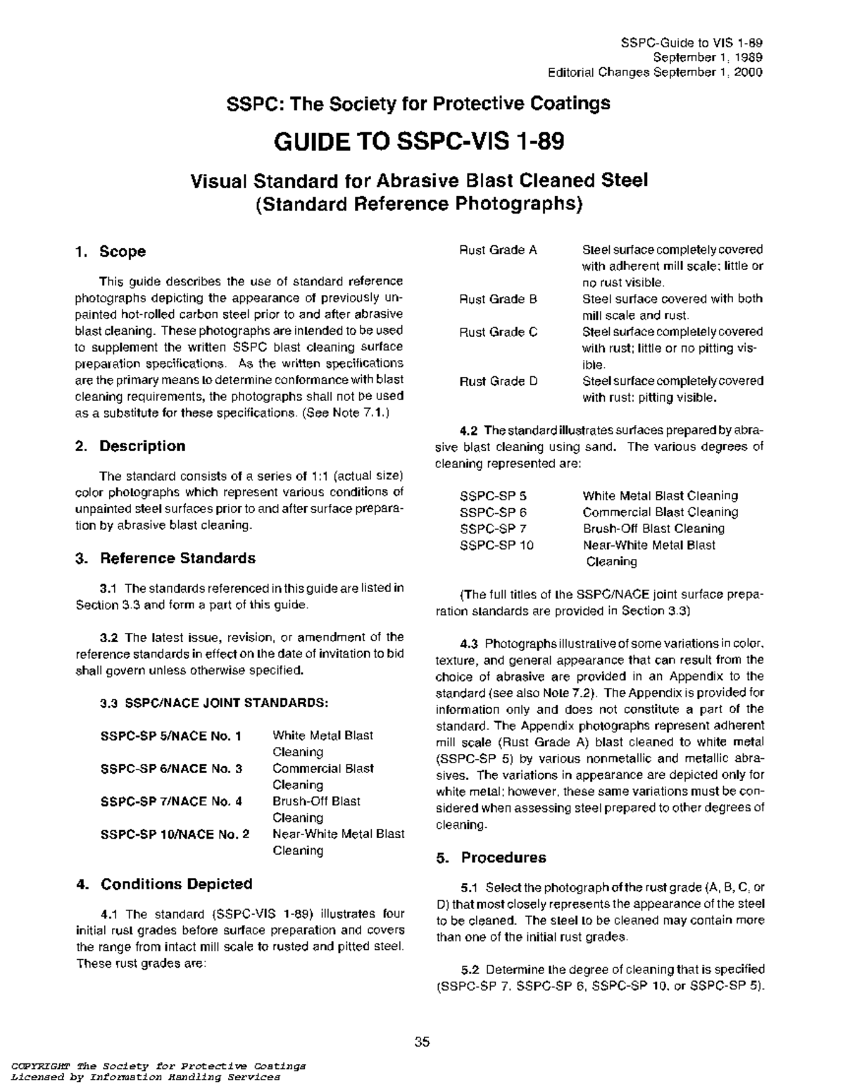SSPC VIS 1-89: Guide to Visual Standards for Abrasive Blast Cleaning ...