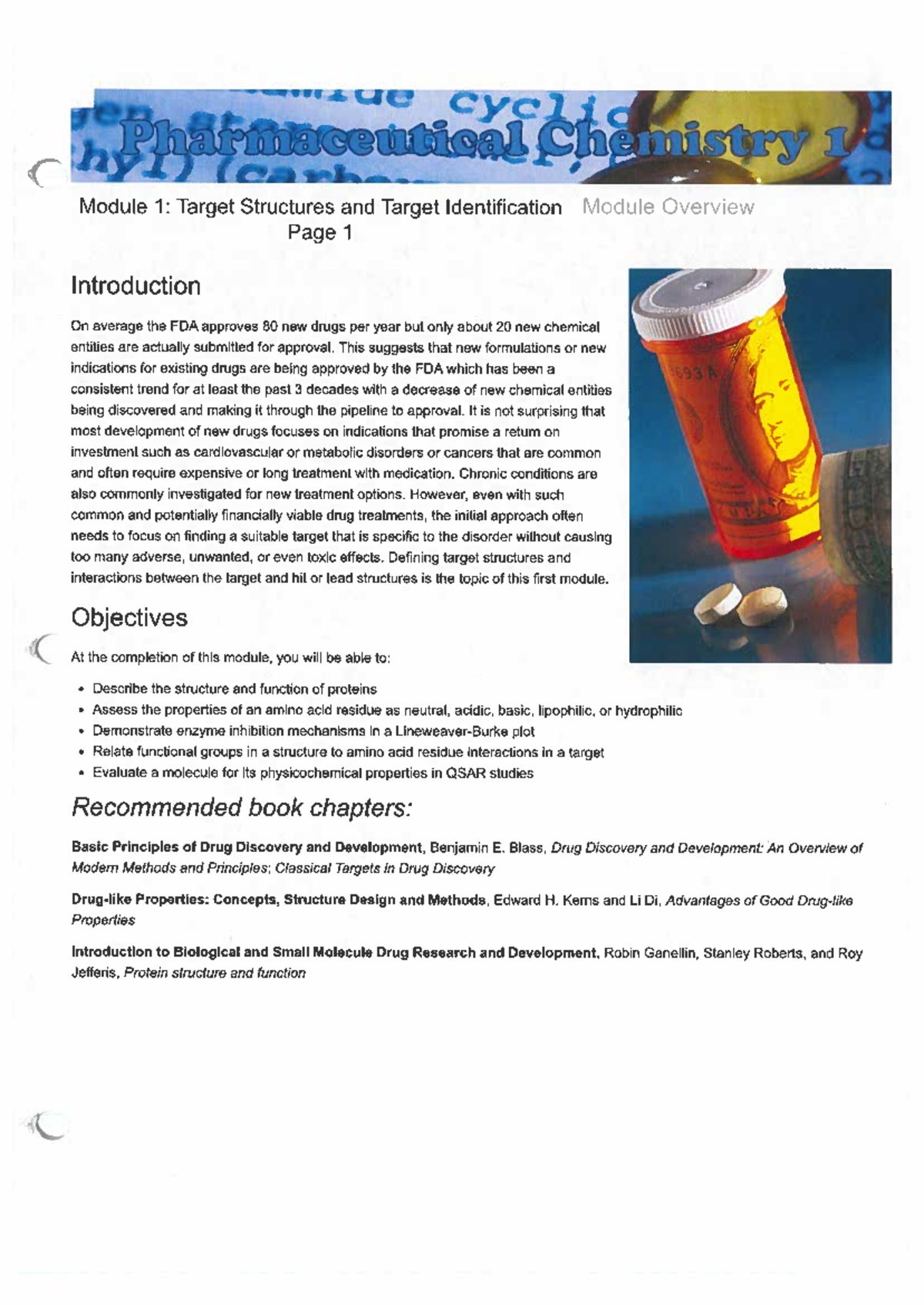 Chemistry Module 1 (CYC) - Target Structures & Identification Notes ...