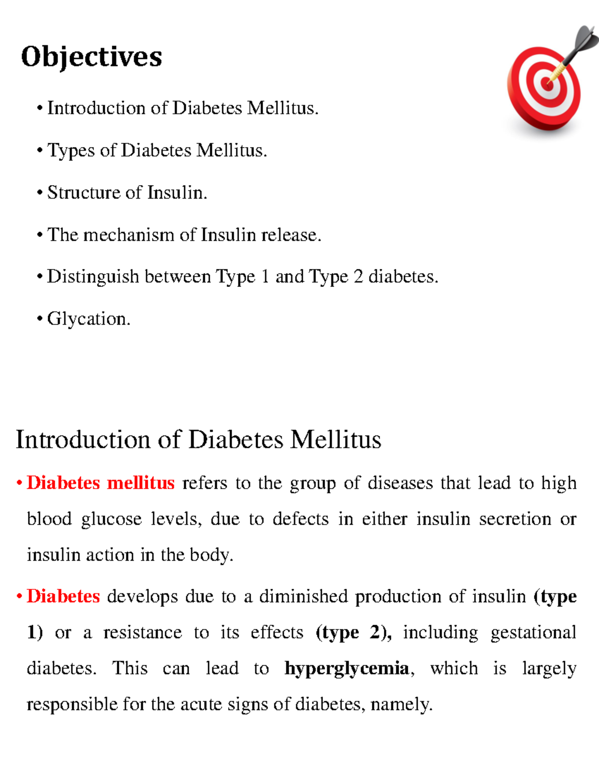 Diabetes Mellitus Overview - Clinical Biochemistry Insights - Studocu