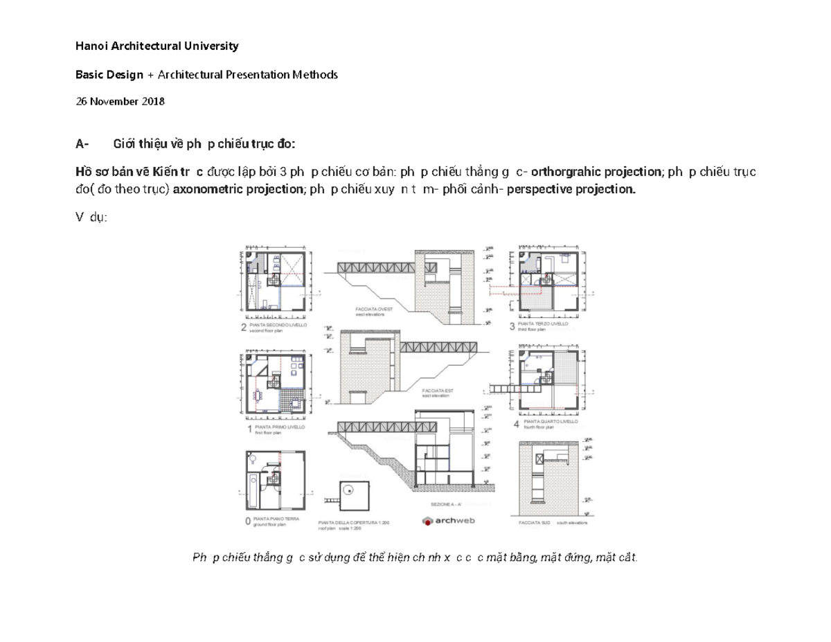 Hanoi Architectural University Basic Design: Axonometric Projection ...