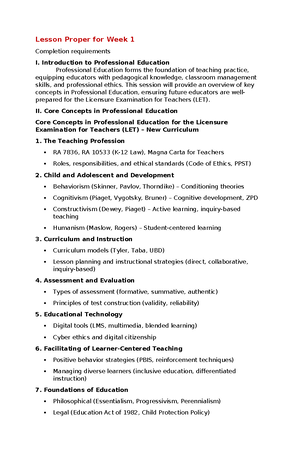 PED9 - LP - WEEK7 - lesson plan - Republic of the Philippines BESTLINK ...