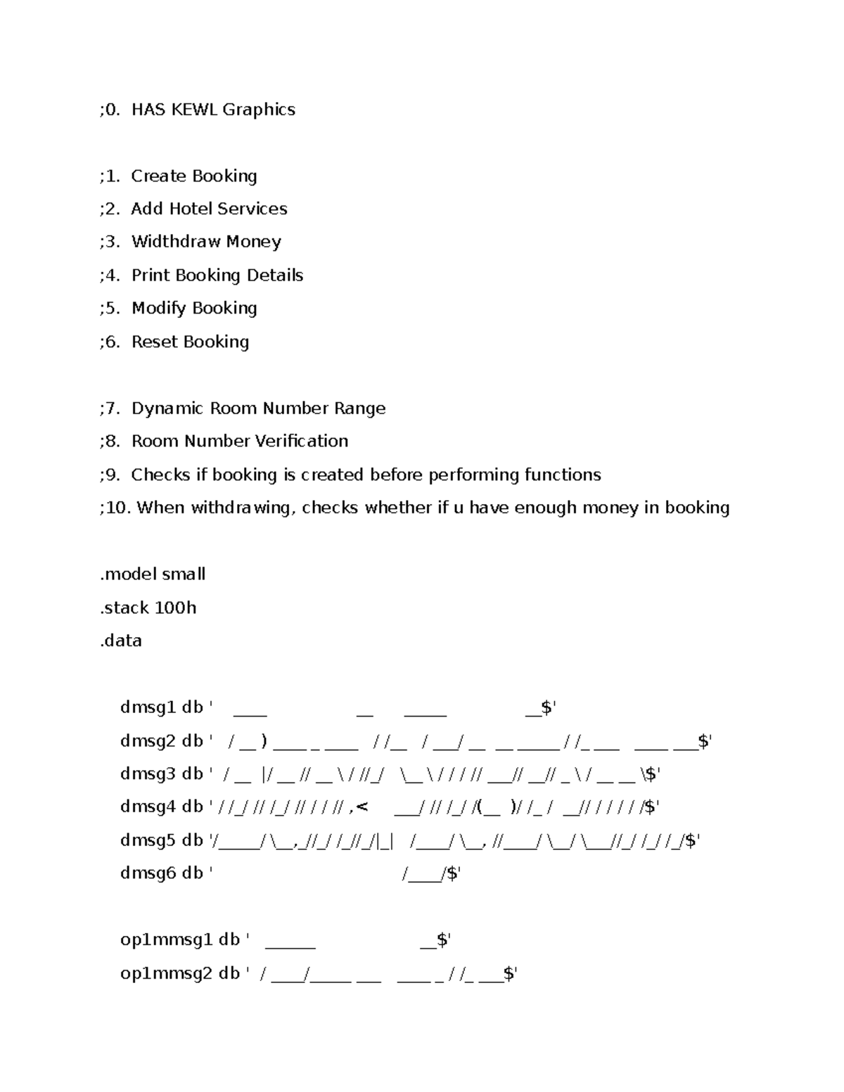 HAS KEWL Graphics Booking System - Project Code Overview - Studocu