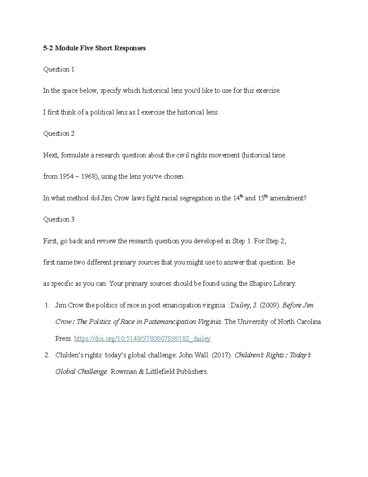 Module 3 Short Responses: Analyzing the Woman Suffrage Movement - Studocu
