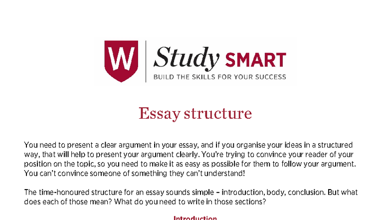 Essay Structure A2: Crafting Clear Arguments for Success - Studocu
