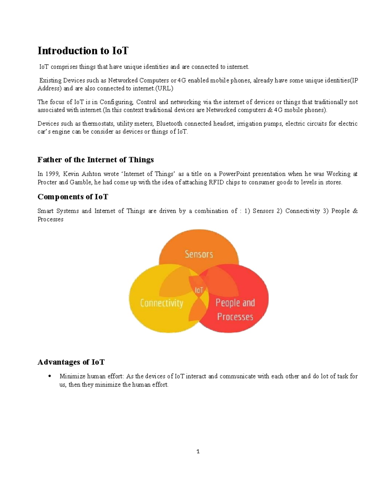 IoT 101: Lecture Notes on Introduction to Internet of Things - Studocu