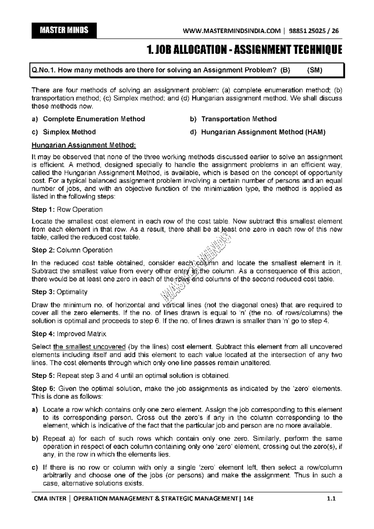 Job Allocation Techniques Overview - Assignment Strategies 14e - Studocu