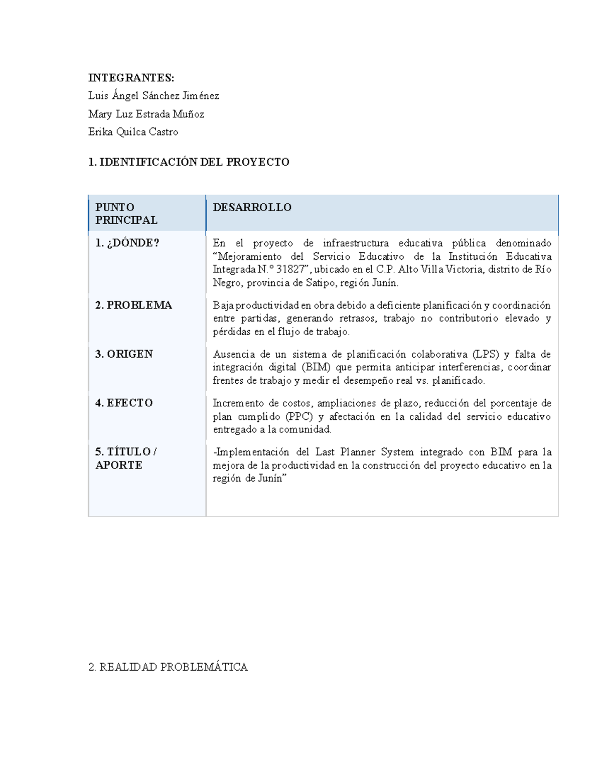 Implementación del LPS y BIM para Mejorar Productividad en Proyectos ...