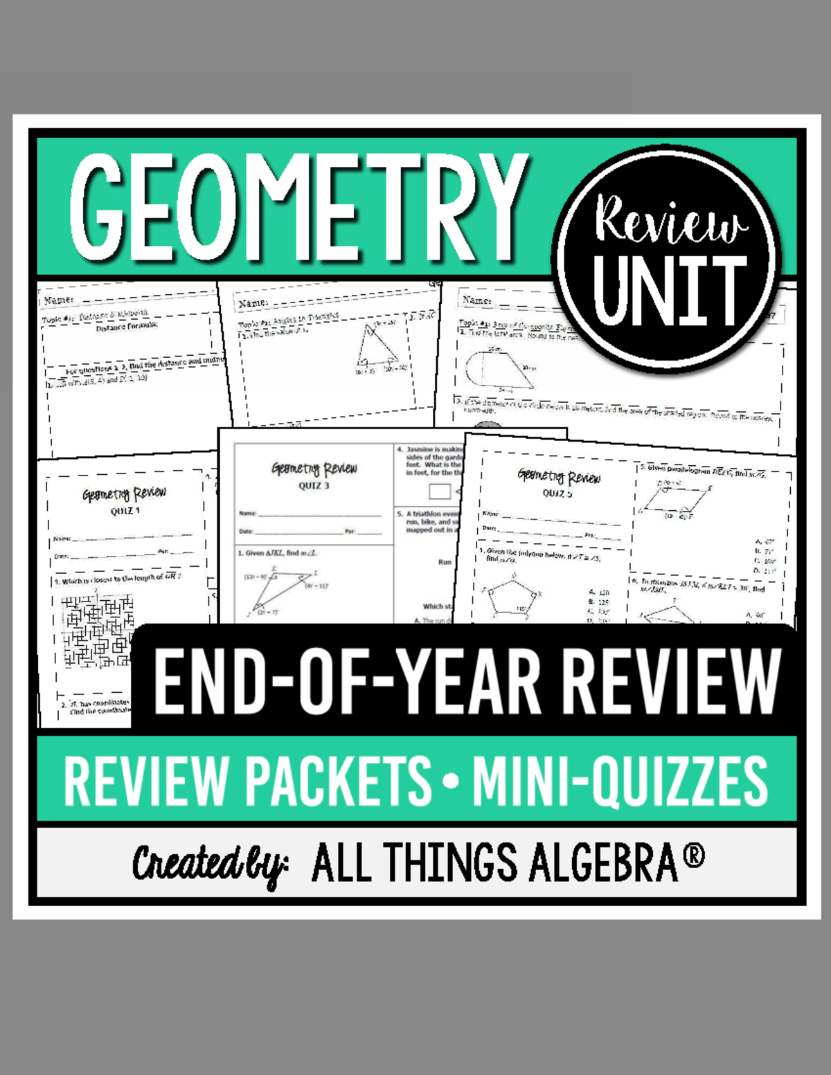 Geometry Review Quiz Packet - ALGB101 - Studocu
