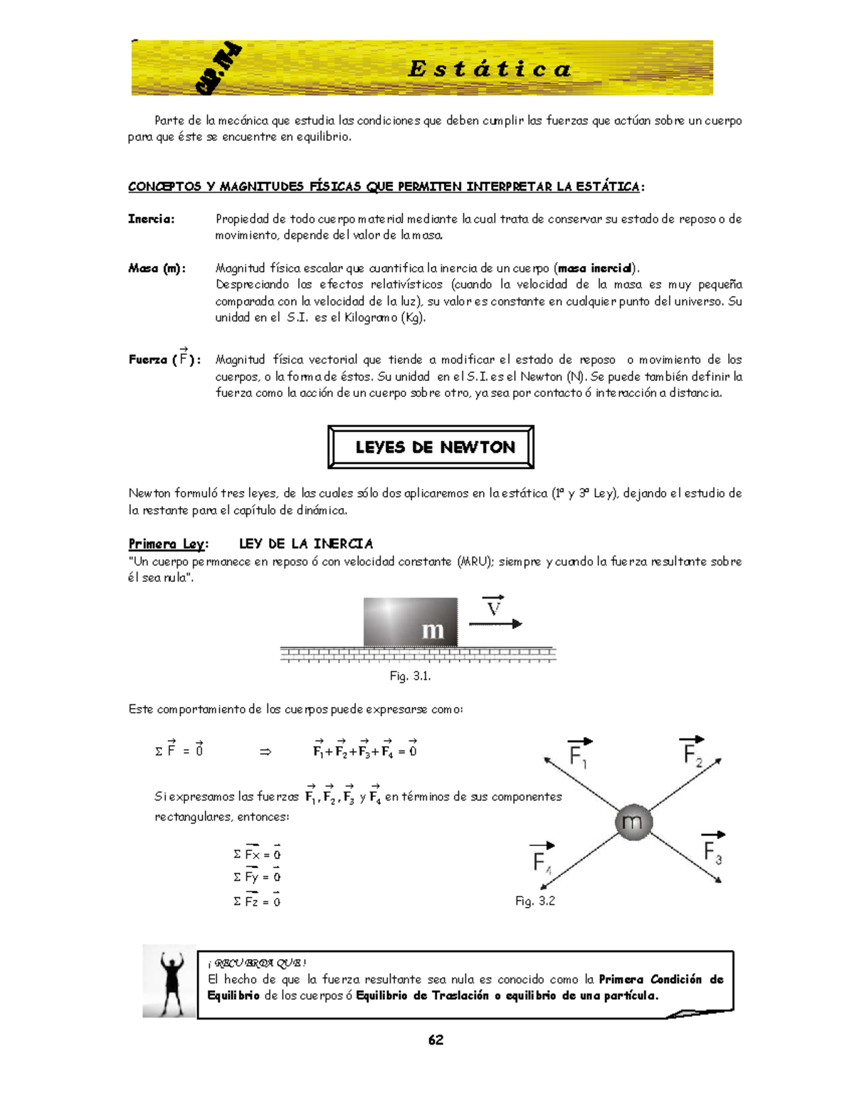 Estática y Equilibrio: Conceptos Fundamentales en Mecánica - CAP IV - Studocu