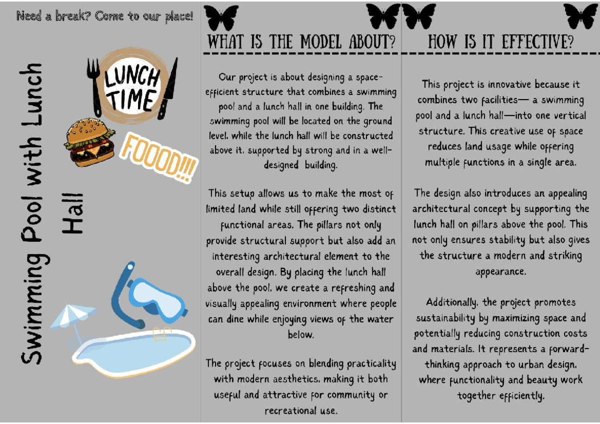 Innovative Design: Swimming Pool & Lunch Hall Structure - Jsjhs - Studocu