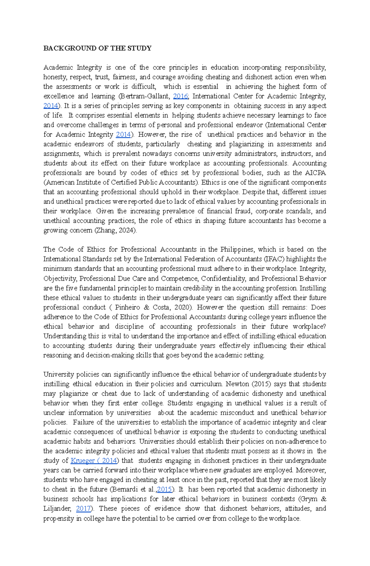 Enhancing Academic Integrity: Ethical Values in Accounting Education ...