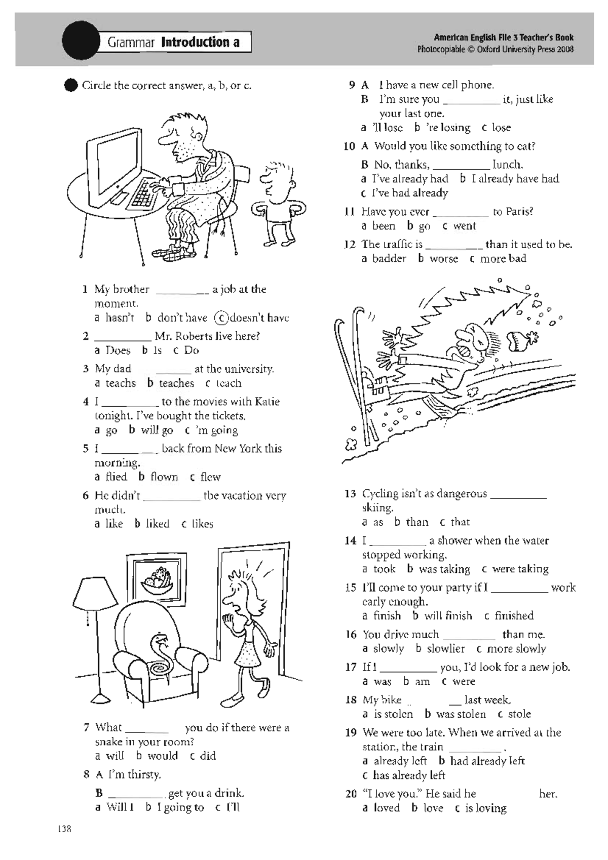 Grammar Quiz AH3-2: American English File 3 Exercises - Studocu