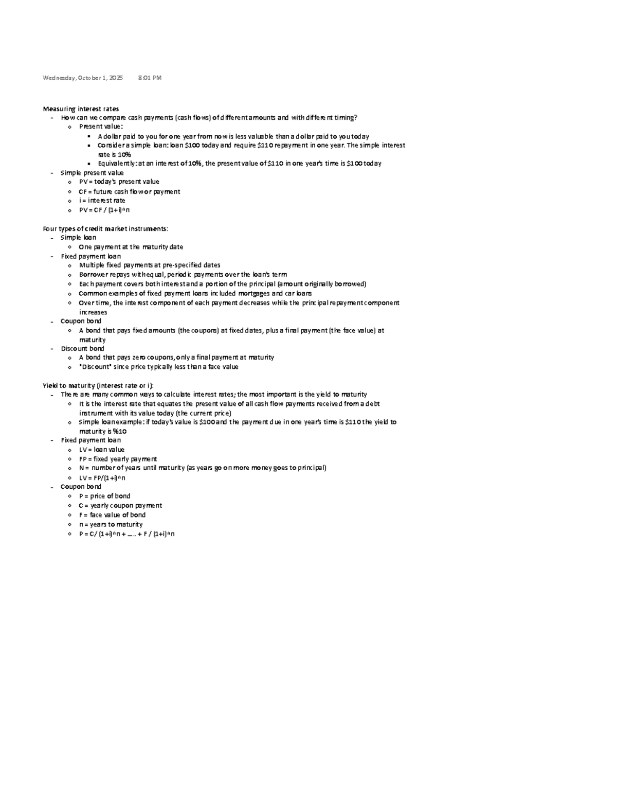 Measuring Interest Rates: Understanding Cash Flows and Present Value ...