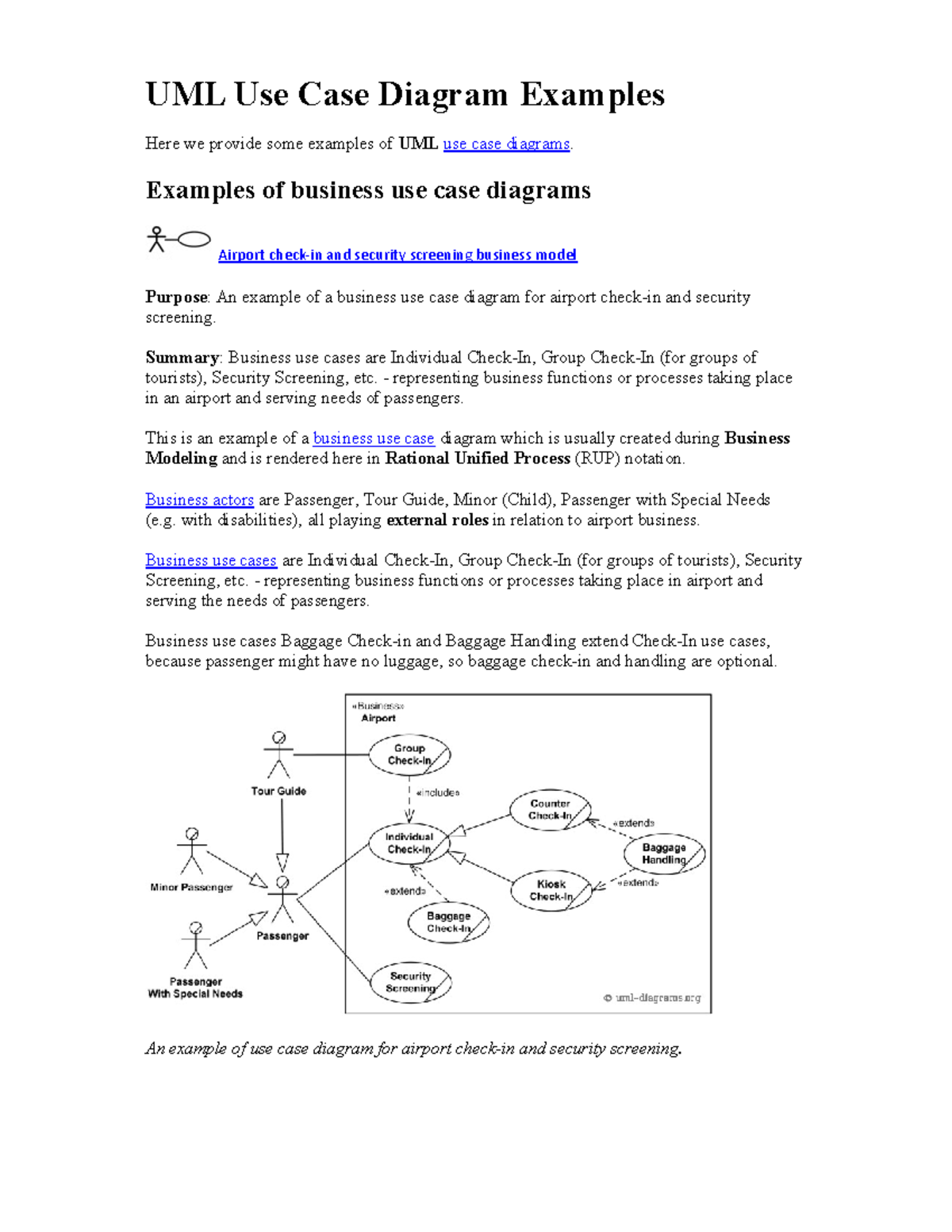 UML Use Case Diagram Examples for Business Scenarios and Processes ...