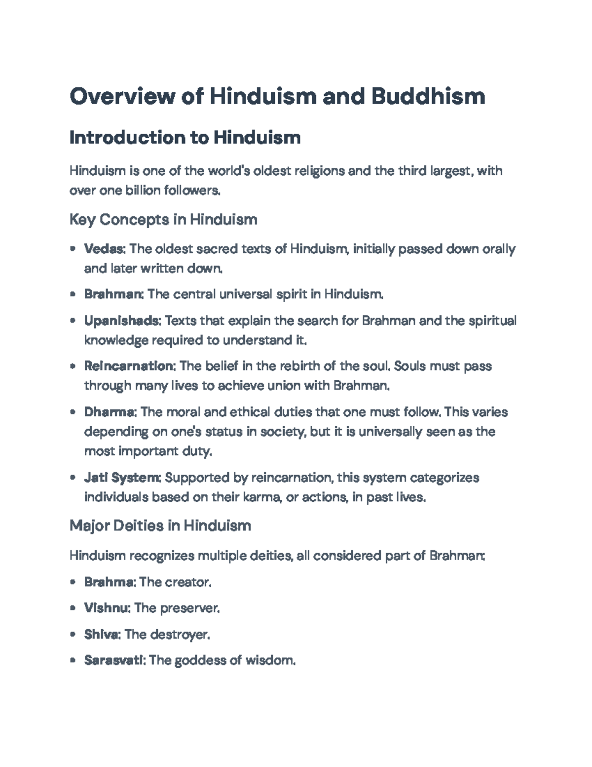 Hinduism, Buddhism, and Jainism: Core Beliefs and Practices Overview ...