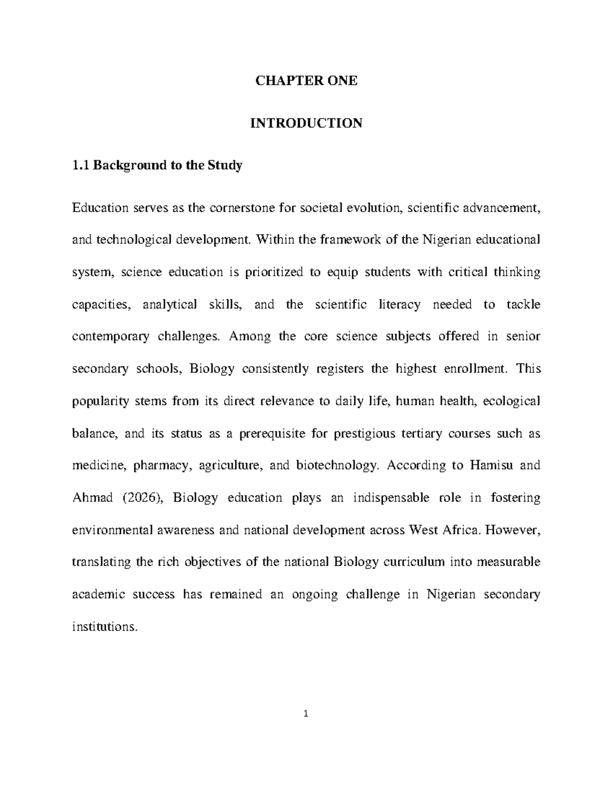 BIO 101: Comparative Effects of Project & Instructional Methods on ...