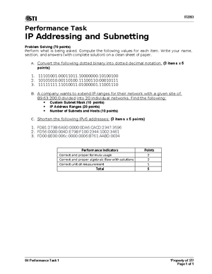 02 Laboratory Exercise 1(10) - IT 02 Laboratory Exercise 1 *Property of ...