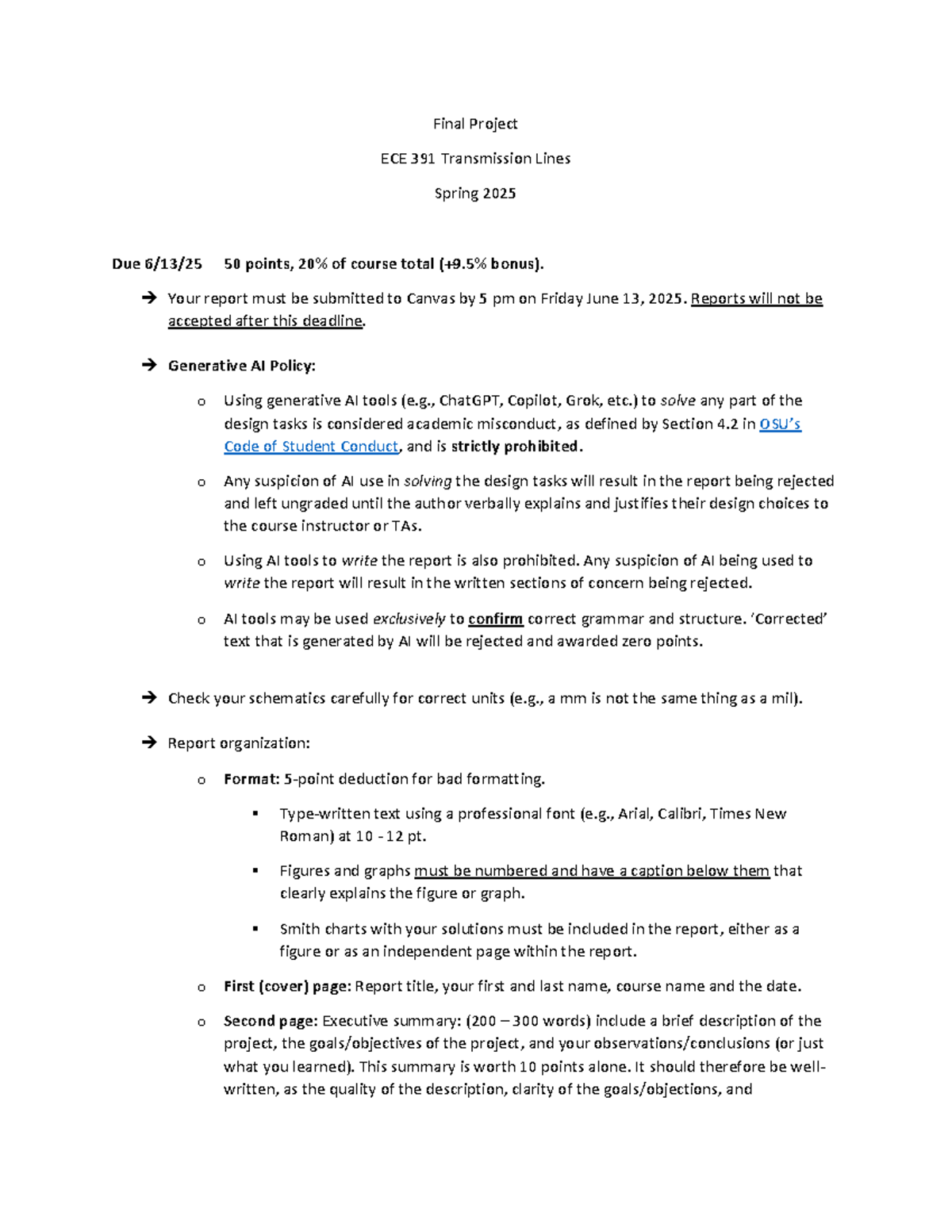 ECE 391 Final Project: Transmission Lines Design Report Spring 2025 ...