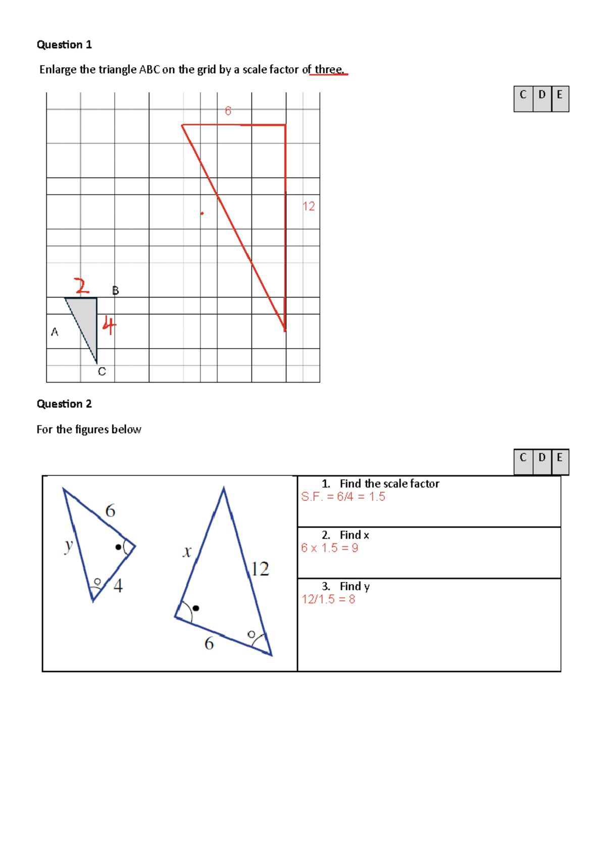 Similar Triangles Mock Exam 2: Scale Factors & Similarity Rules - Studocu