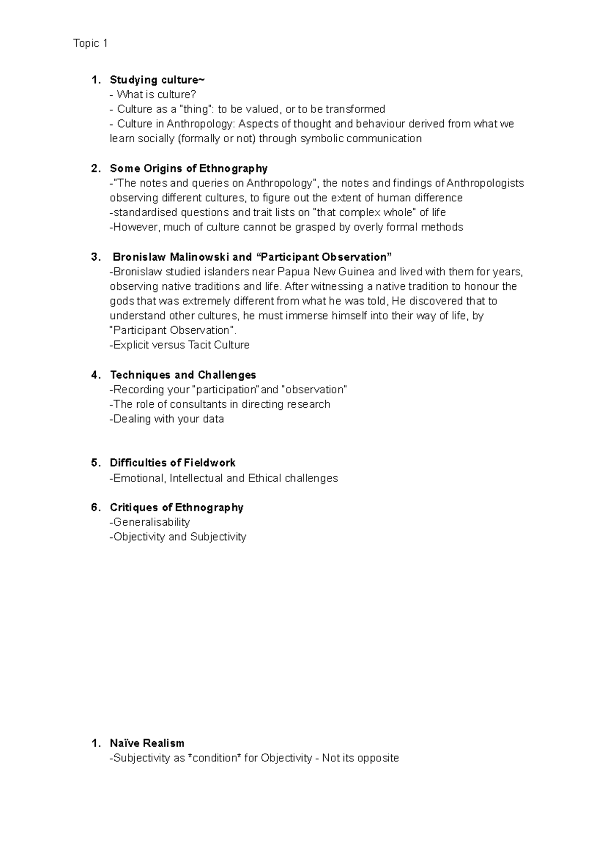 Anthropology: Culture Ethnography and Kinship - Studocu