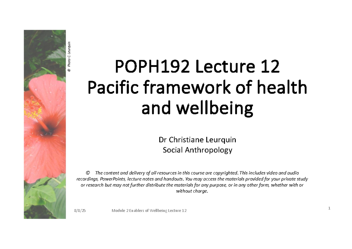Pacific Health Models: Understanding the Fonofale Framework in POPH192 ...