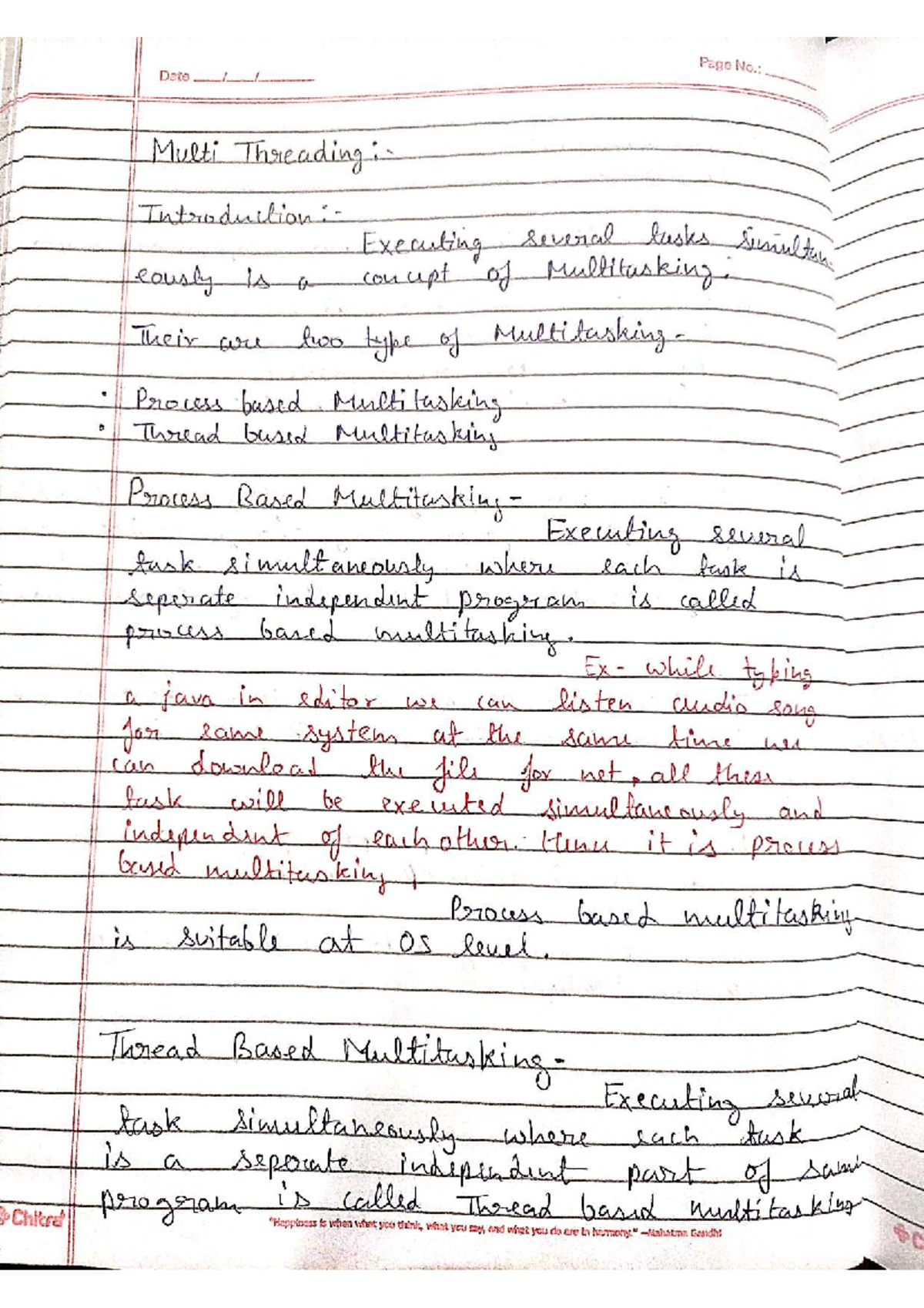 Multi-Threading Concepts and Techniques - CS 101 Lecture Notes - Studocu