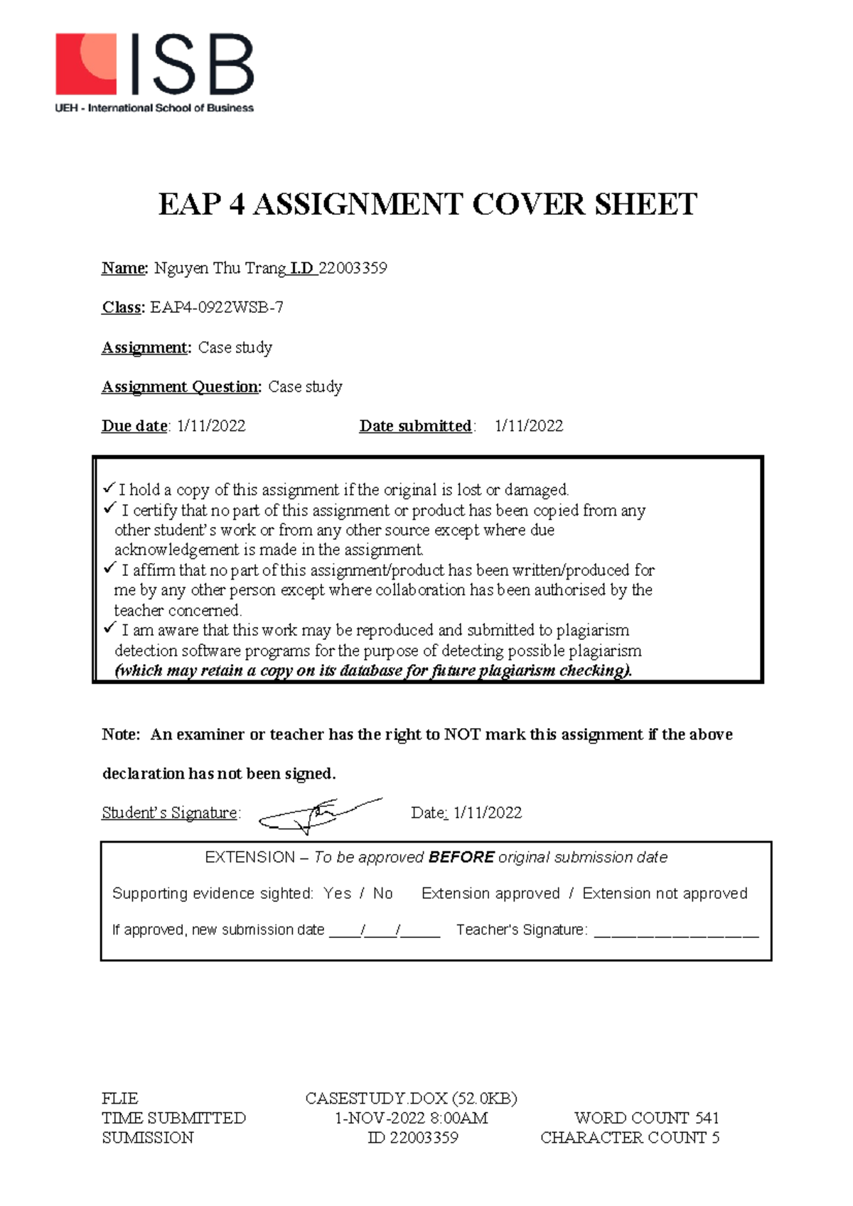 [ EAP4-0922WSB-7] case study Nguyen Thu Trang.doc(x) - EAP 4 ASSIGNMENT ...