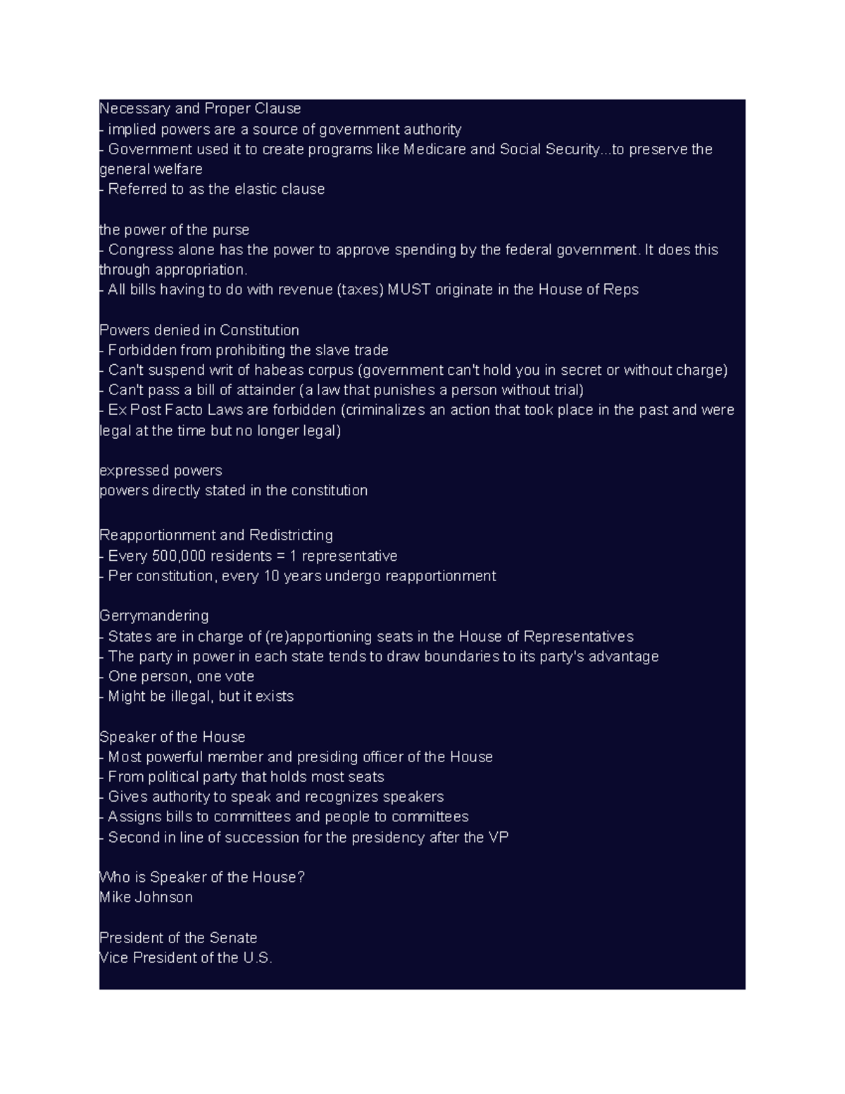 US Government Structure & Powers Overview: Key Elements (POL101) - Studocu