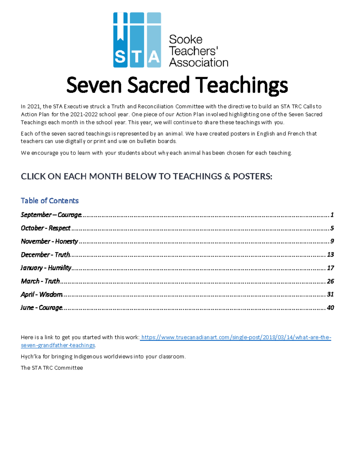 Seven Sacred Teachings: Monthly Focus for Courage, Honesty, and Truth ...