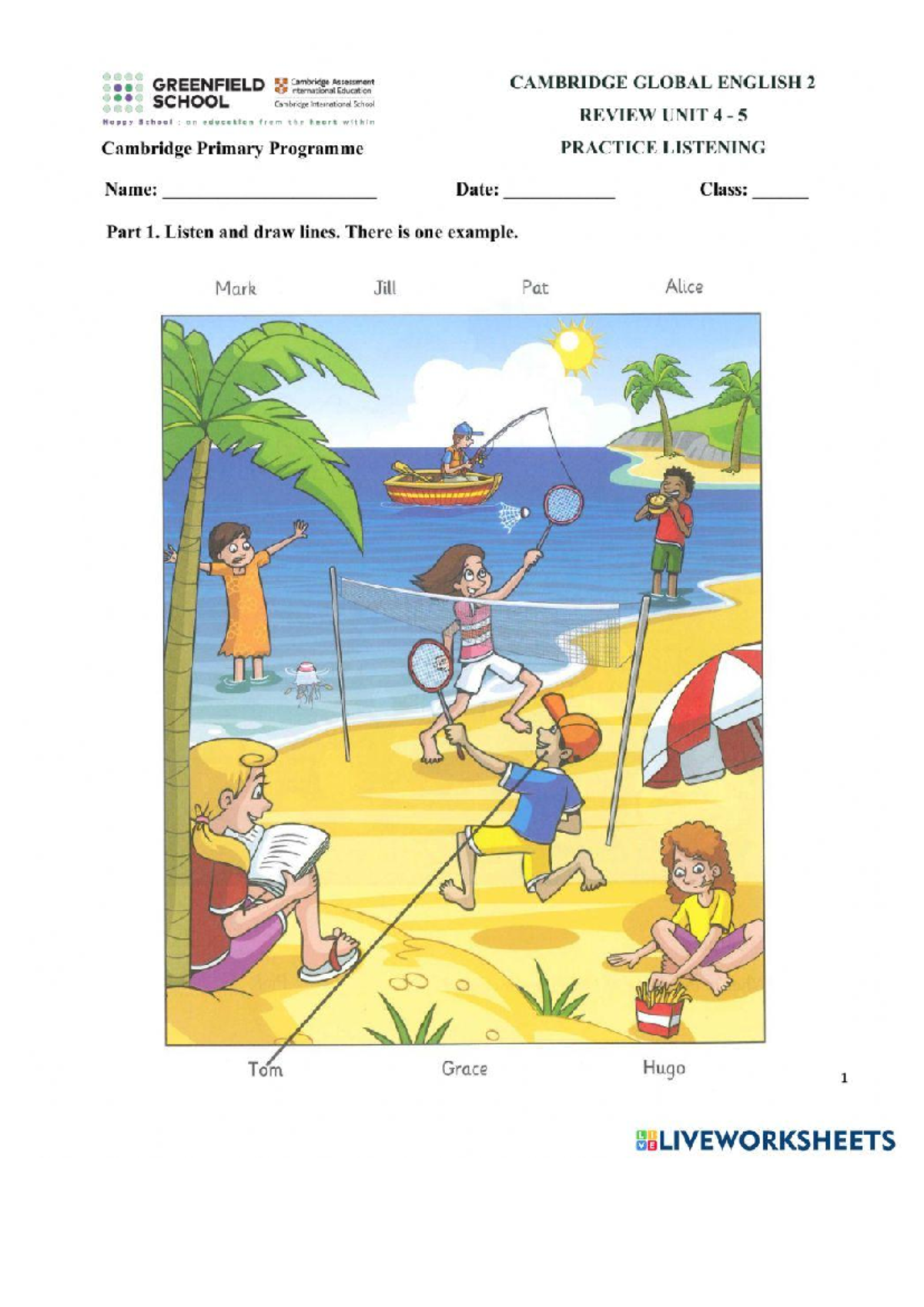 Cambridge Global English 2 - Unit 4 Listening Practice Worksheet - Studocu