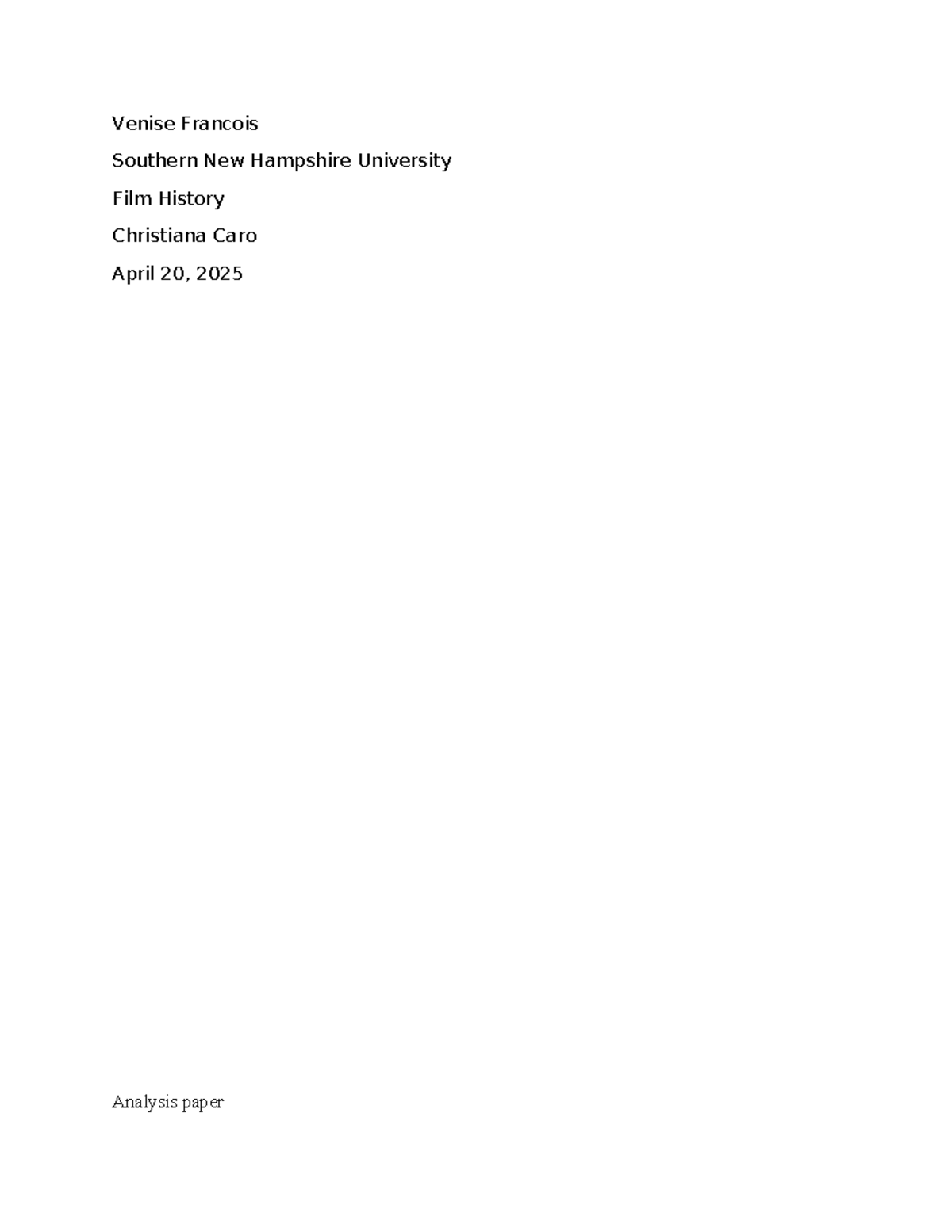 Film Class Final Analysis: The Passion of the Christ (SNHU) - Studocu
