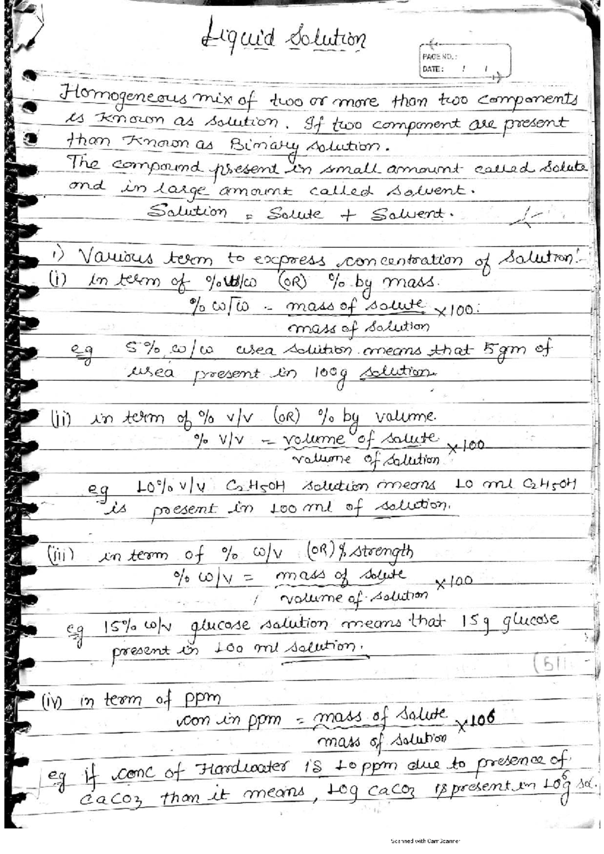 Liquid Solutions: Comprehensive Notes on Properties and Calculations ...