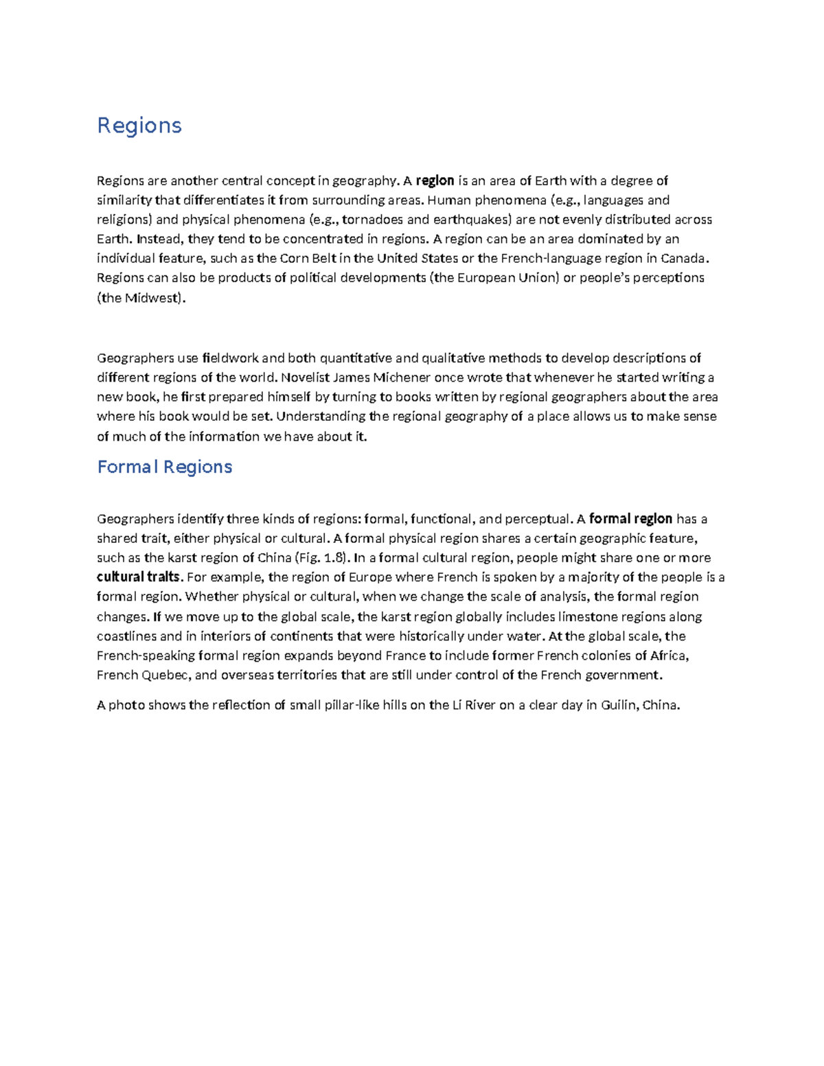 Perceptual Regions of North America: Insights from Zelinsky's Study ...