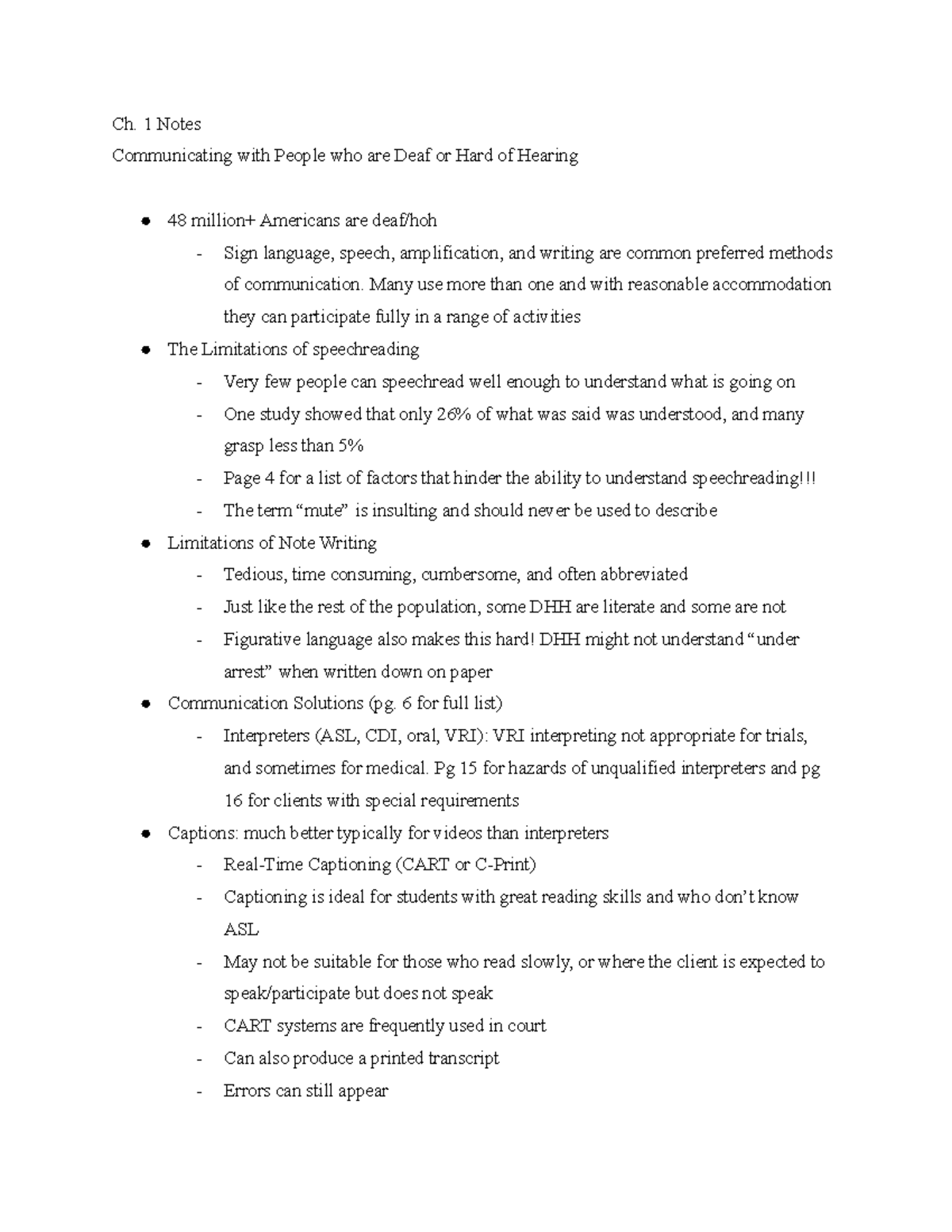 Legal Rights Ch. 1: Communication with Deaf/Hard of Hearing Individuals ...