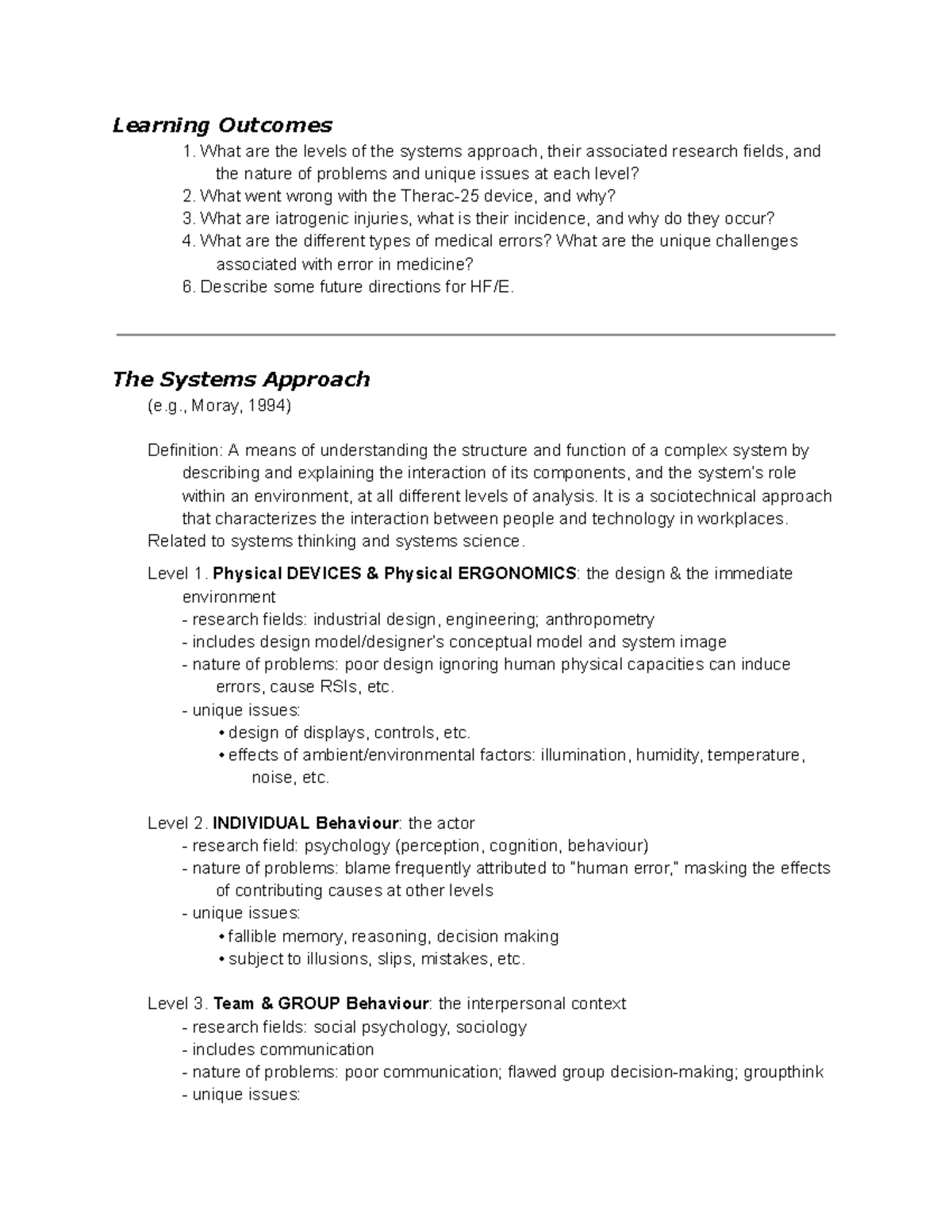 Health Care Systems - Lecture Notes on Errors and Design Issues - Studocu