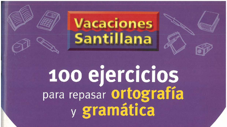 Ejercicios de Ortografía y Gramática - Lengua PRIMARIA 4 - Studocu