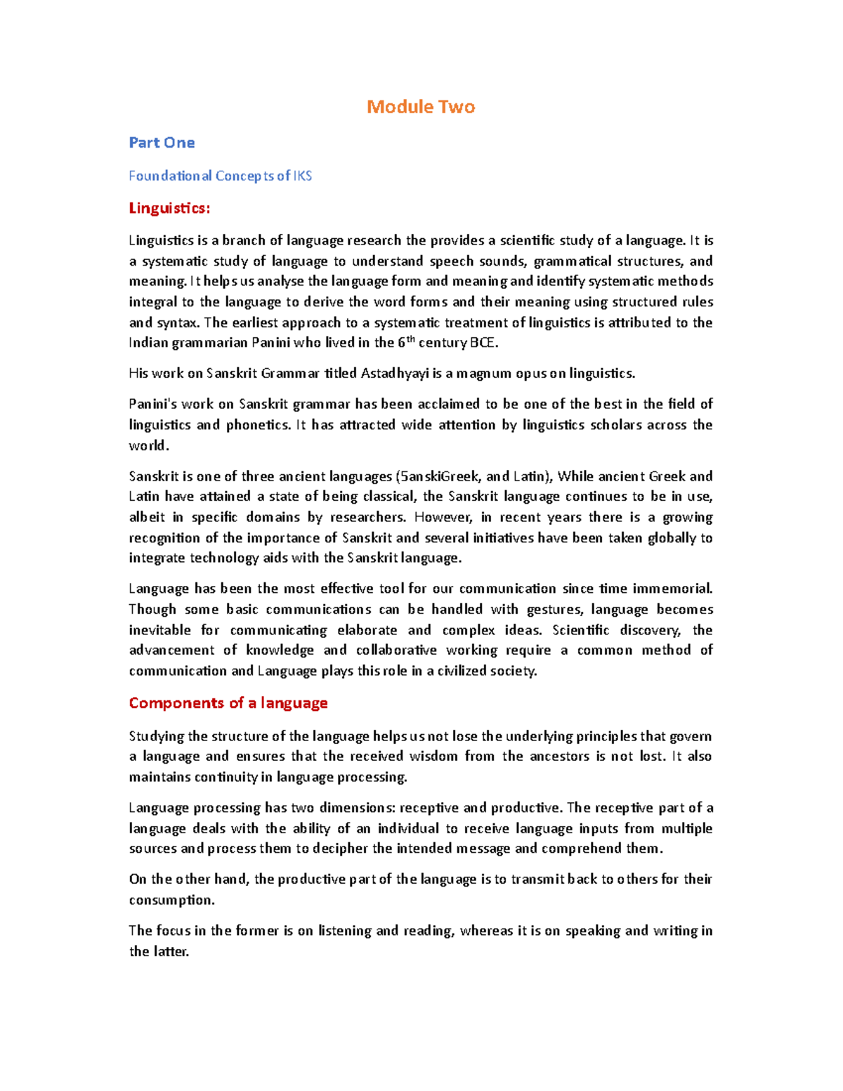 IKS Reading Material - Module 2: Foundational Concepts and Tarka - Studocu