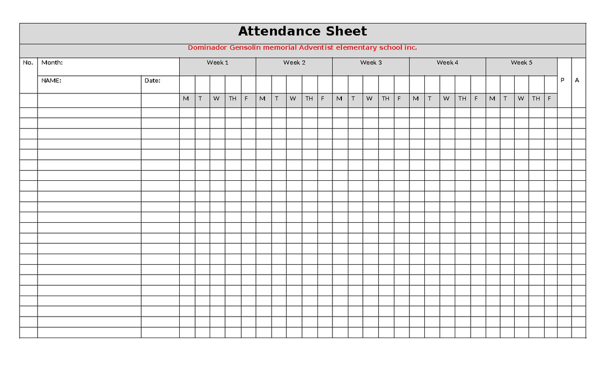 Attendance Sheet - Foundations of Science Education - Attendance Sheet ...