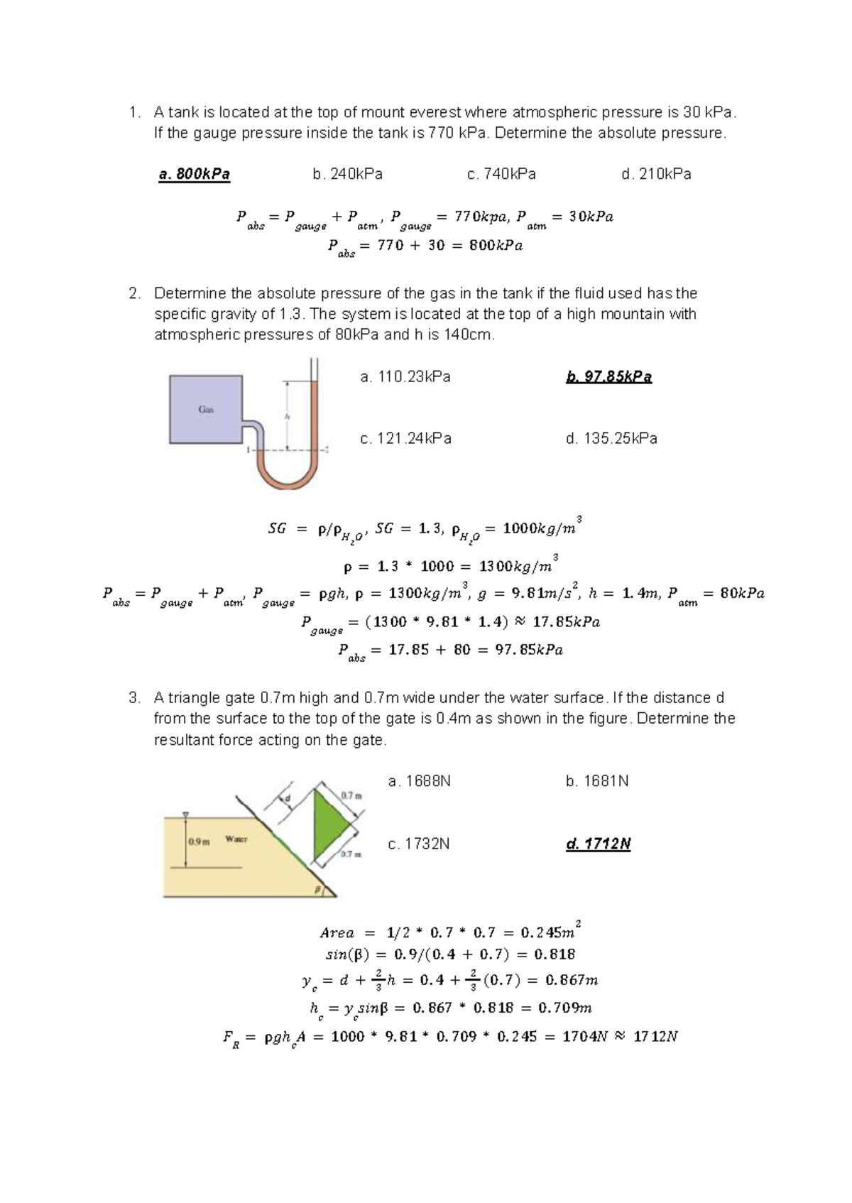 Thermo Questions - Practice Q & A Solutions for Course Code: THERMO101 ...